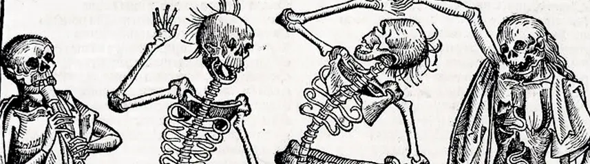 Black Death Art Skeleton