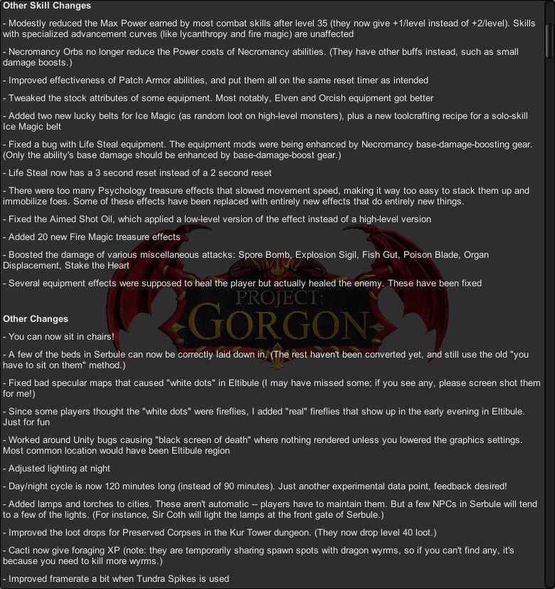 Project Gorgon Receives High Level-Focused Update